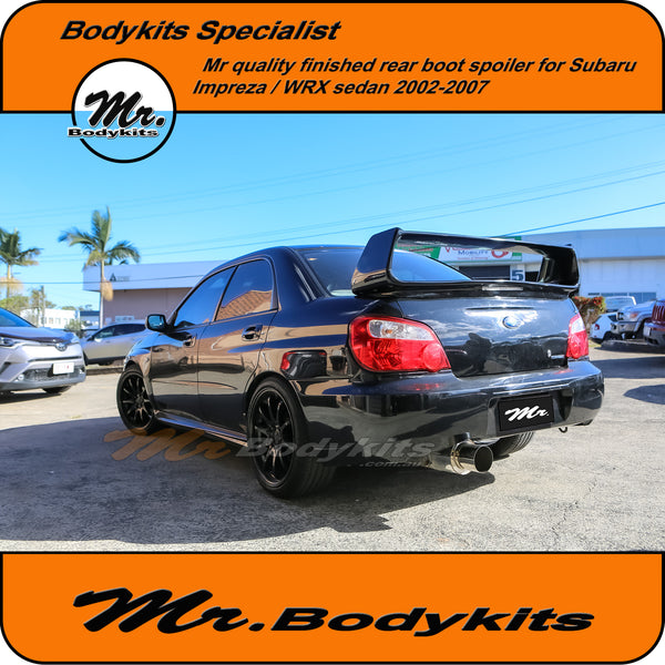 Plastic STi Style Rear Boot Spoiler Wing For Subaru Impreza / WRX GD ...