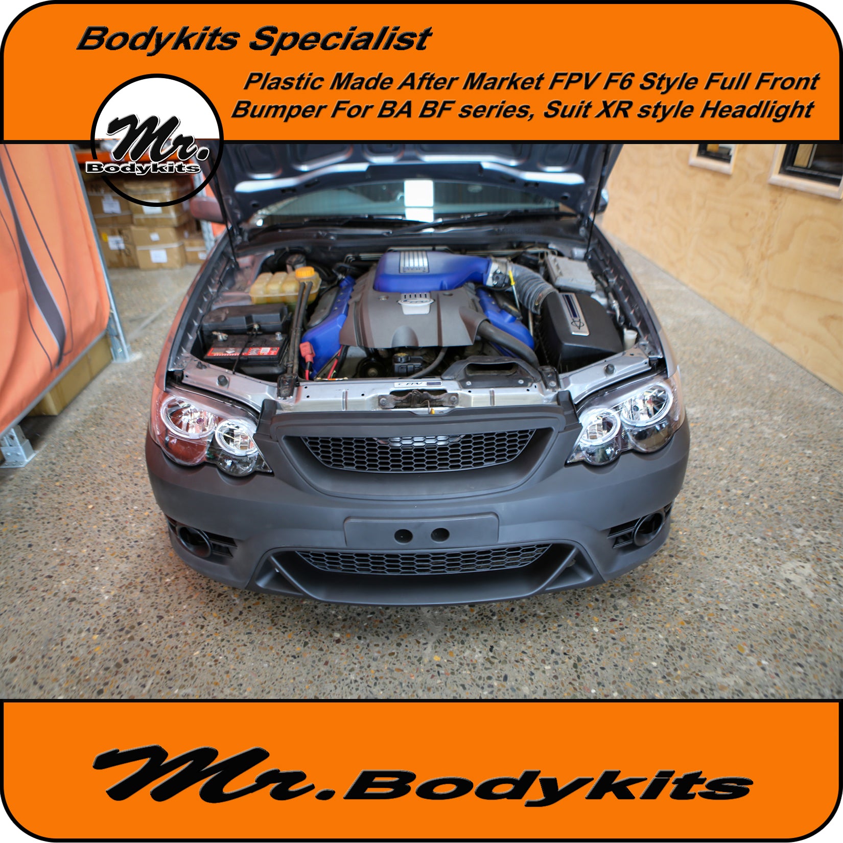 Ford Falcon BA BF Plastic F6 FPV Style Front Bumper For Sedan / Wagon