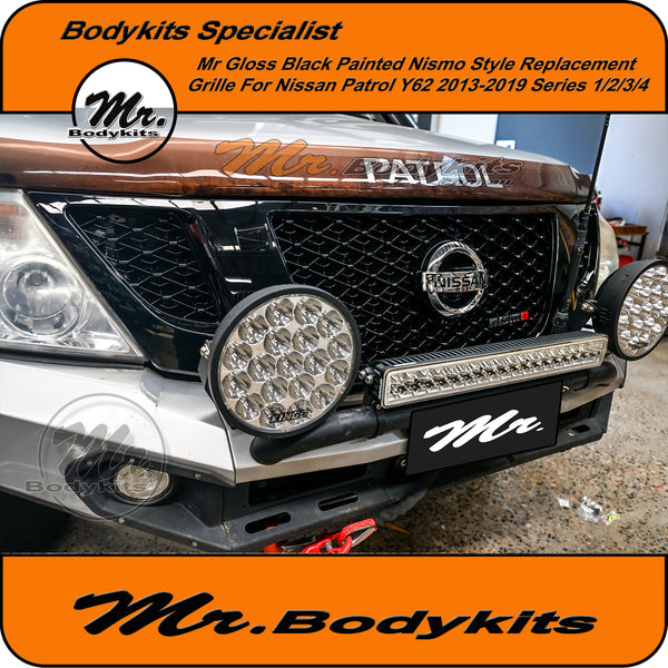 Gloss Black Nismo Style Replacement Front Grille For Nissan Patrol Y62 ...