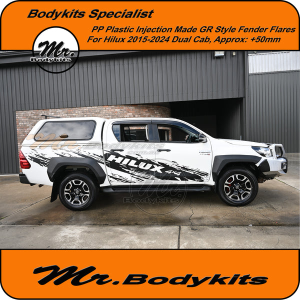 Mr GR-Style PP Injection Fender Flares +50mm Suitable For Toyota Hilux ...
