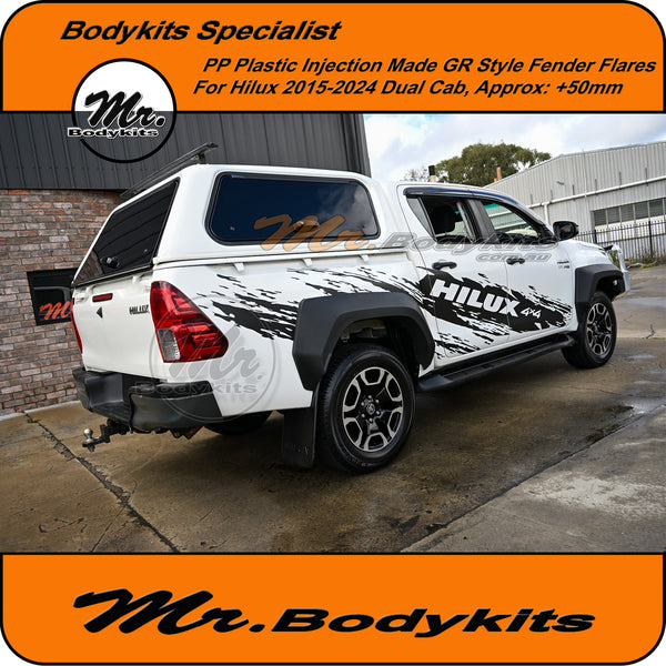 Mr GR-Style PP Injection Fender Flares +50mm Suitable For Toyota Hilux ...