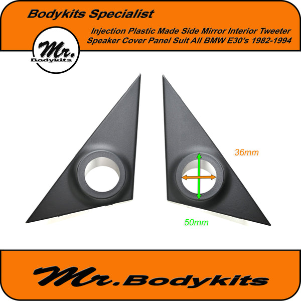 Plastic Tweeter Speaker Interior Mirror Cover Panels for BMW E30 (1982 ...
