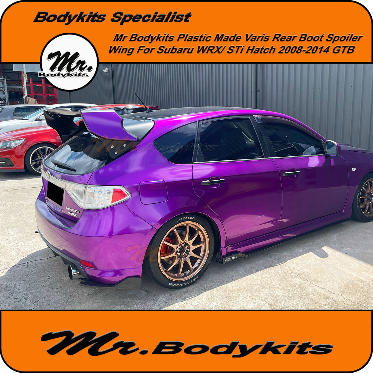 Subaru Impreza WRX /STi 08-14 Hatch G3 Varis Style Rear Boot Spoiler ( - Mr Bodykits