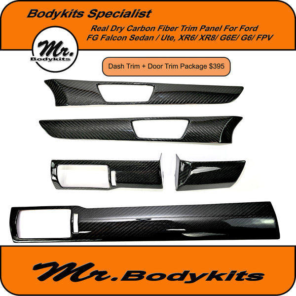 Mr Real Carbon Fiber Dash Trim Cover Panel Suits Ford Falcon FG XR6 XR ...