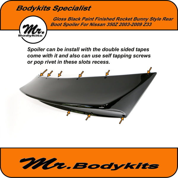 Nissan 350Z 2002-2008 Z33 Rocket Bunny Ducktail Rear Boot Spoiler Wing ...