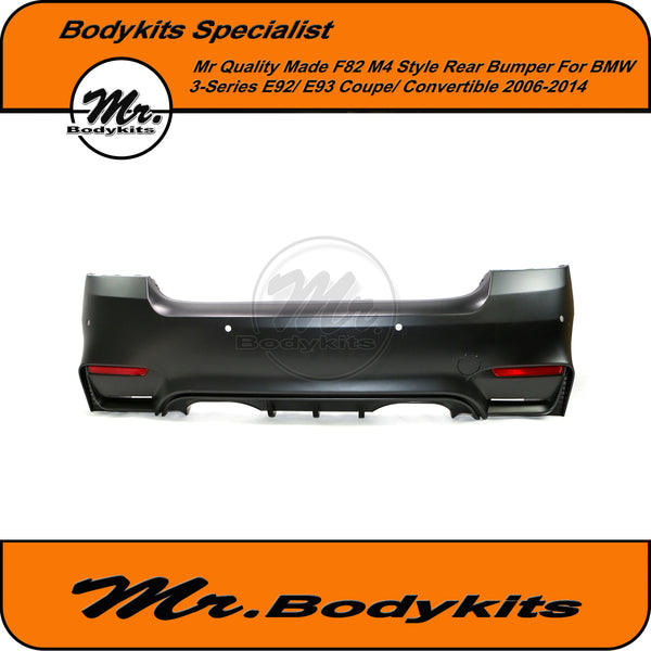 Quality F82 M4 Style Plastic Made Rear Bumper For BMW 3 Series E92/E93 ...