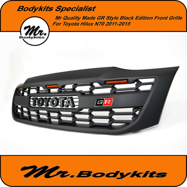 Toyota Hilux 2011-2015 N70 Black Edition GR Style LED Front Grille, Mr ...