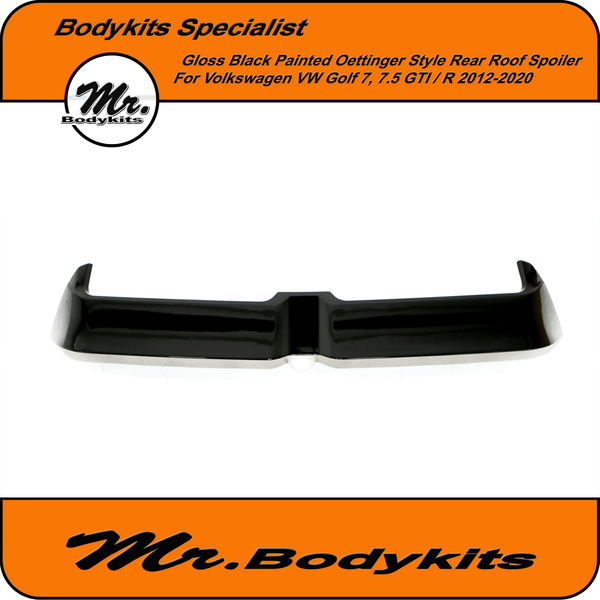 Gloss Black Finished Oettinger Style Rear Roof Spoiler For Volkswagen ...