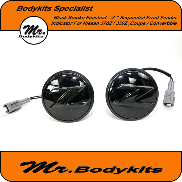 Nissan 370Z/ 350Z Front Fender Z Sequential Indicators With Smoke Blac ...