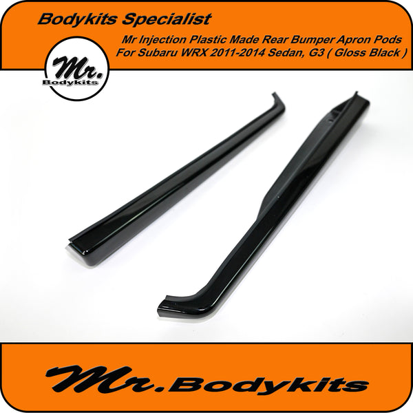 Subaru WRX JDM Style Rear Bumper Aprons/ Extension/ Pods Lip For 2011 ...