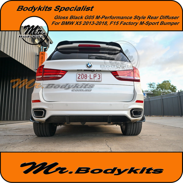 BMW F15 X5 2013-2018 G05 M-performance Style Rear Diffuser for M-Sport ...