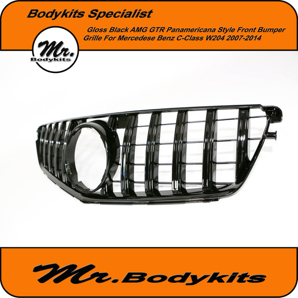 Mercedes Benz C-Class W204 GT Style Front Bumper Grille 2007-2014 (Glo ...