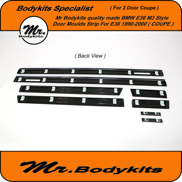 M3 Style Door Moulding Strip Trim Set For BMW E36 (Coupe) With Clip/ B ...