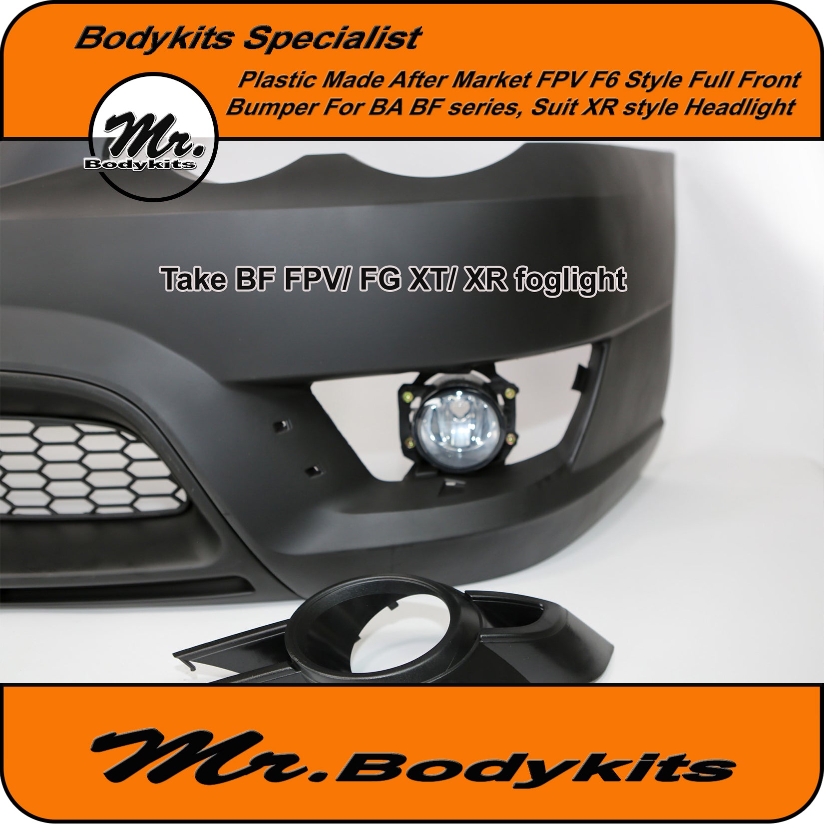 Ford Falcon BA BF Plastic F6 FPV Style Front Bumper For Sedan / Wagon