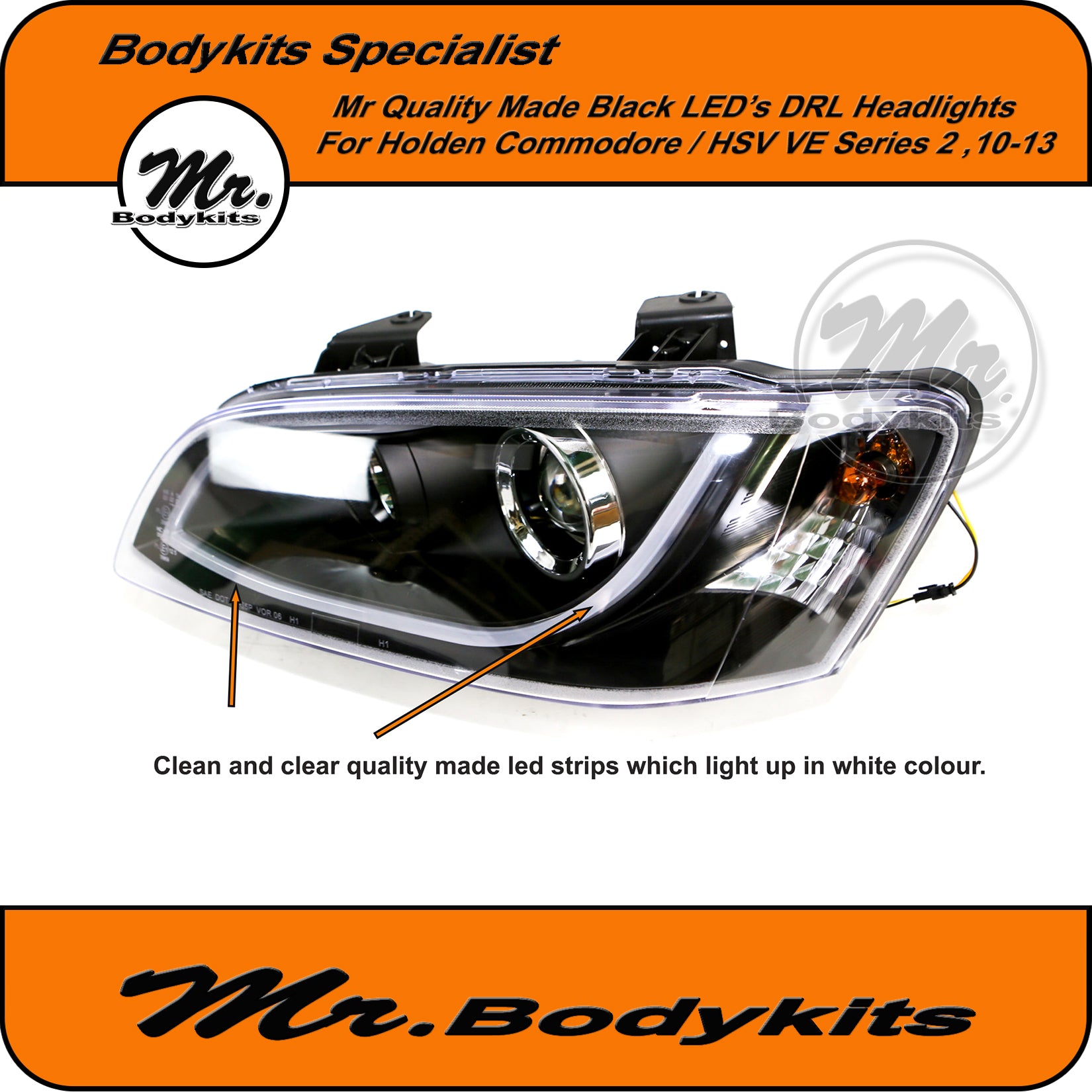 Holden Commodore Headlight Eyelids Headlight Eyelid Inserts For VZ ...