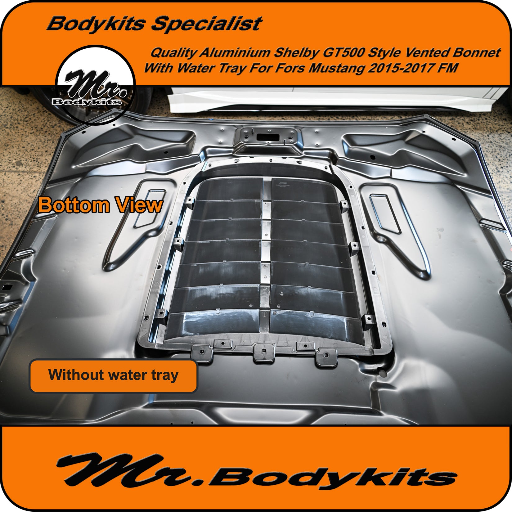Aluminium made Sheldy GT500 Style Bonnet For Ford Mustang 2015-2017 FM