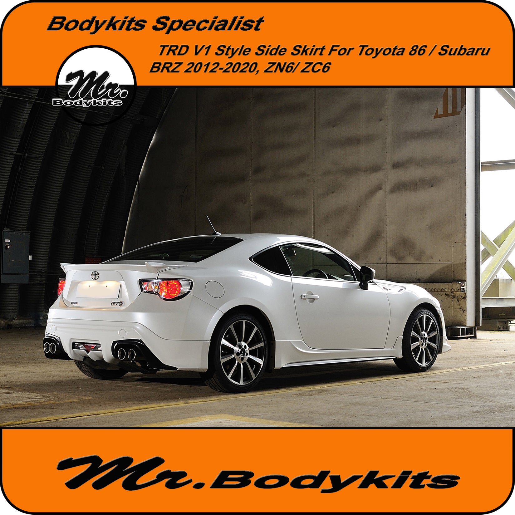 Mr Plastic TRD V1 Side Skirt Bodykits For Toyota 86 / Subaru BRZ 2012- - Mr Bodykits