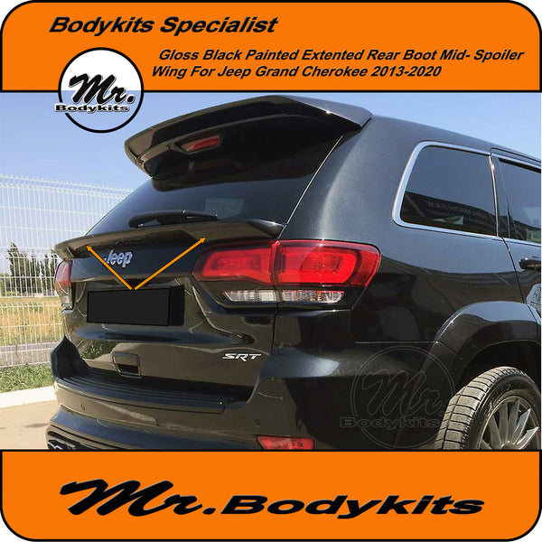 WK Jeep Grand Cherokee 2013-2020 Extended Gloss Black Rear Boot Mid Sp ...