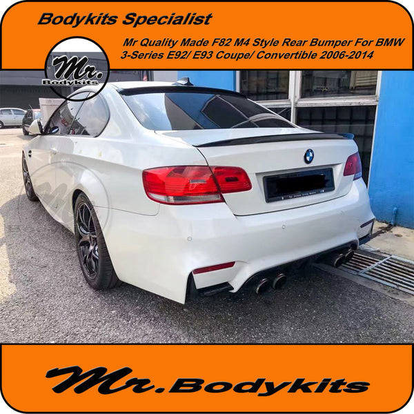 Quality F82 M4 Style Plastic Made Rear Bumper For BMW 3 Series E92/E93 ...