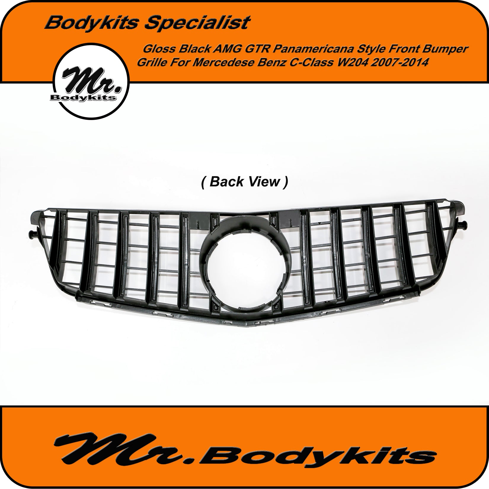 Mercedes Benz C-Class W204 GT Style Front Bumper Grille 2007-2014 (Glo ...