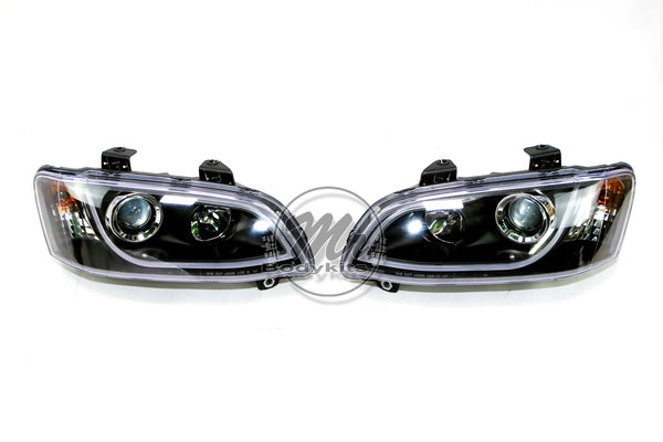 Mr DRL LED's Black Projector Headlights For Holden Commodore/ HSV VE S ...