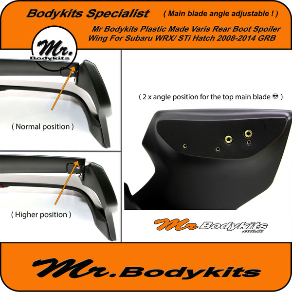 Subaru Impreza WRX /STi 08-14 Hatch G3 Varis Style Rear Boot Spoiler ( - Mr Bodykits
