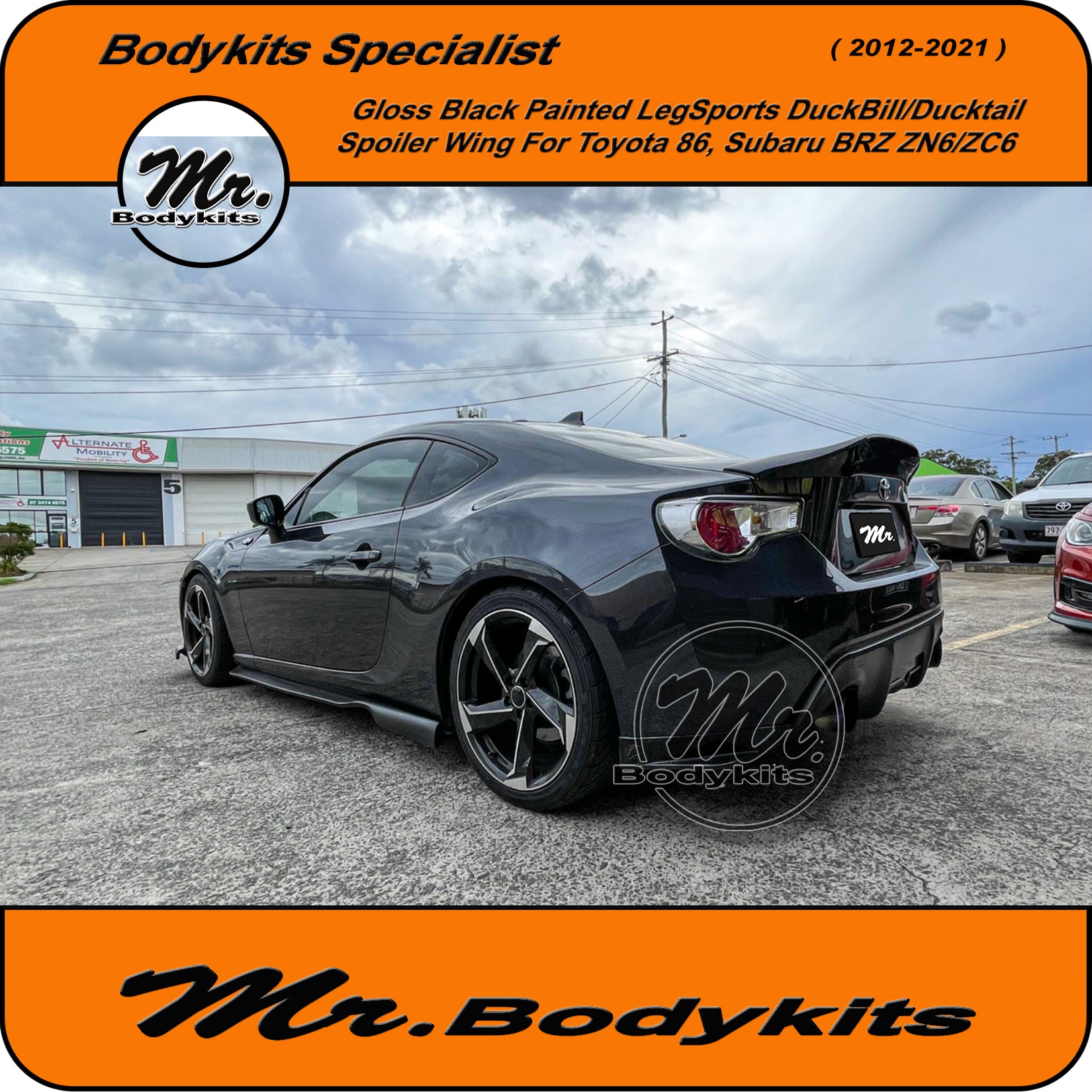 Toyota 86 / Subaru BRZ Ducktail Rear Spoiler - LegSport Style for ZN6 - Mr Bodykits