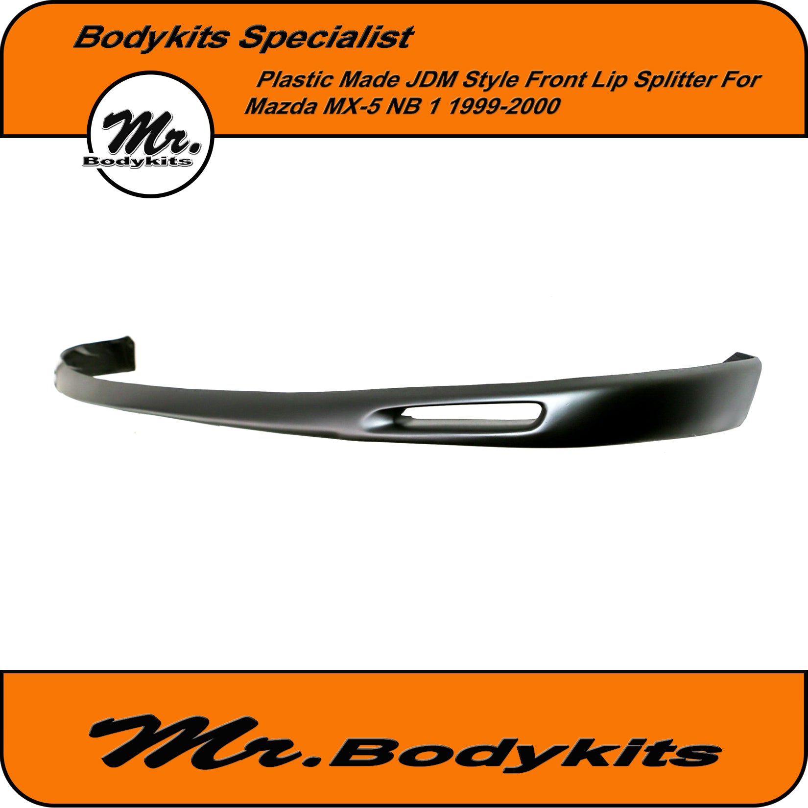 Plastic Made JDM Factory Style Front Lip Splitter For Mazda MX-5 NB 1 ...