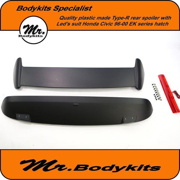 Honda EK Civic Plastic Type-R Rear Boot Spoiler Suit 3 Door Hatch 96-0 ...
