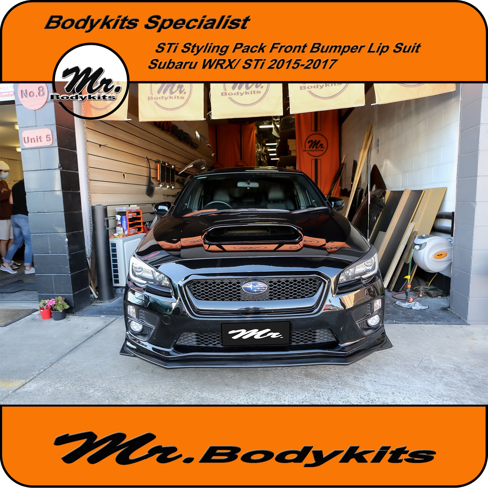 STi Styling Pack Front Bumper Lip Suit 2015-2017 Subaru WRX/STi with f ...