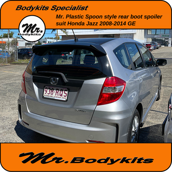 Honda Jazz GE Plastic Made Spoon Style Rear Roof Spoiler Suit 2008-201 ...