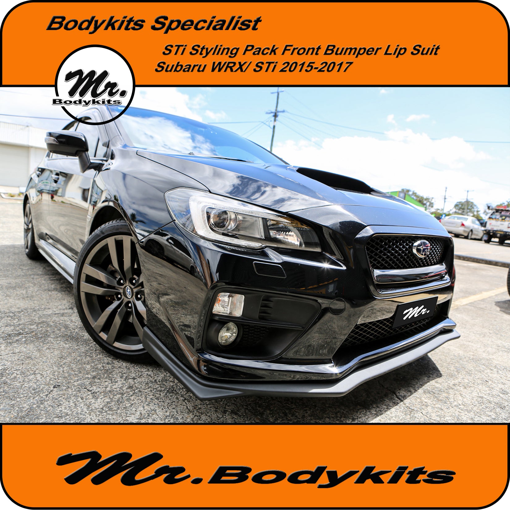 STi Styling Pack Front Bumper Lip Suit 2015-2017 Subaru WRX/STi with f ...