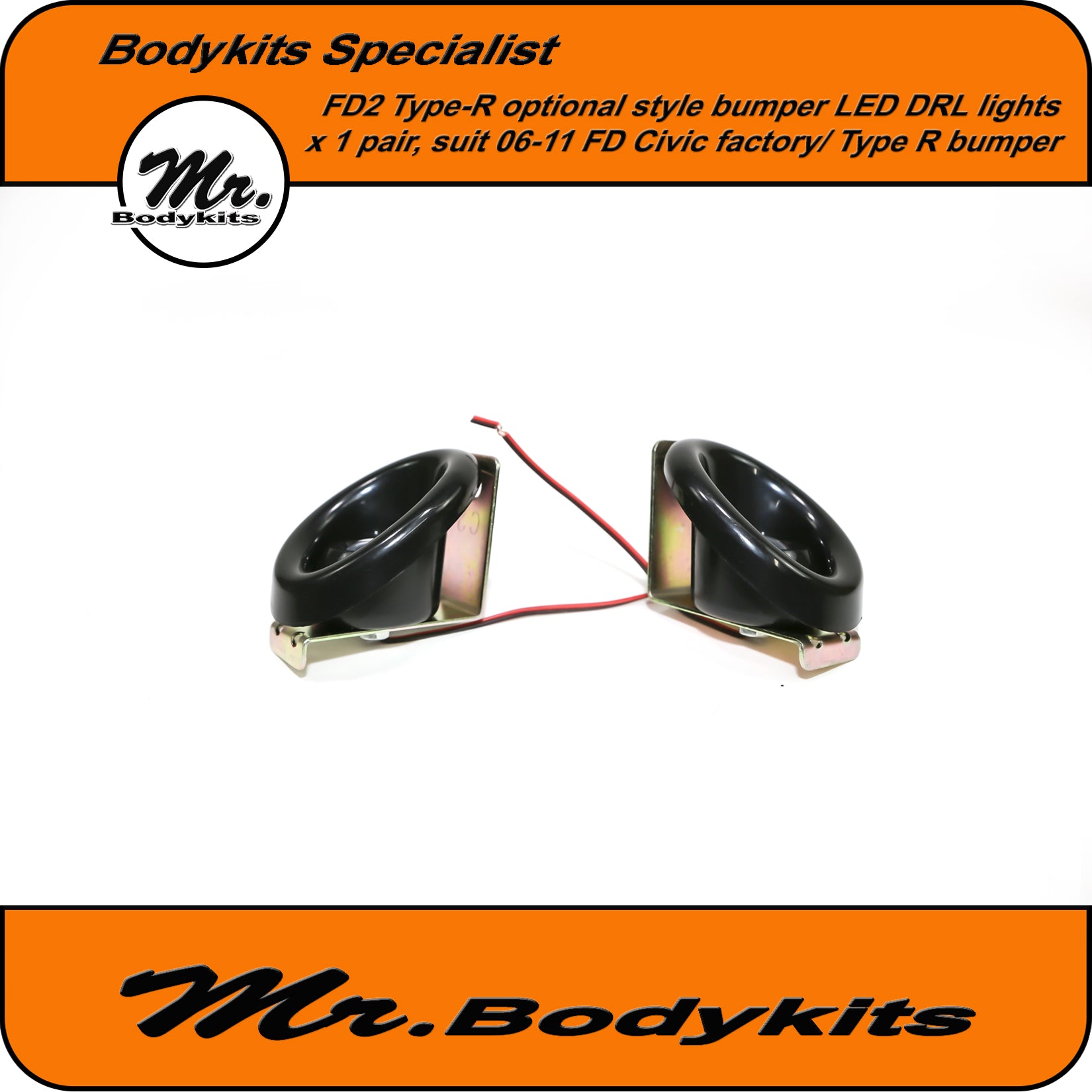 Honda Civic Factory/Type R Bumper FD2 Type-R optional LED lights, FD 0 ...