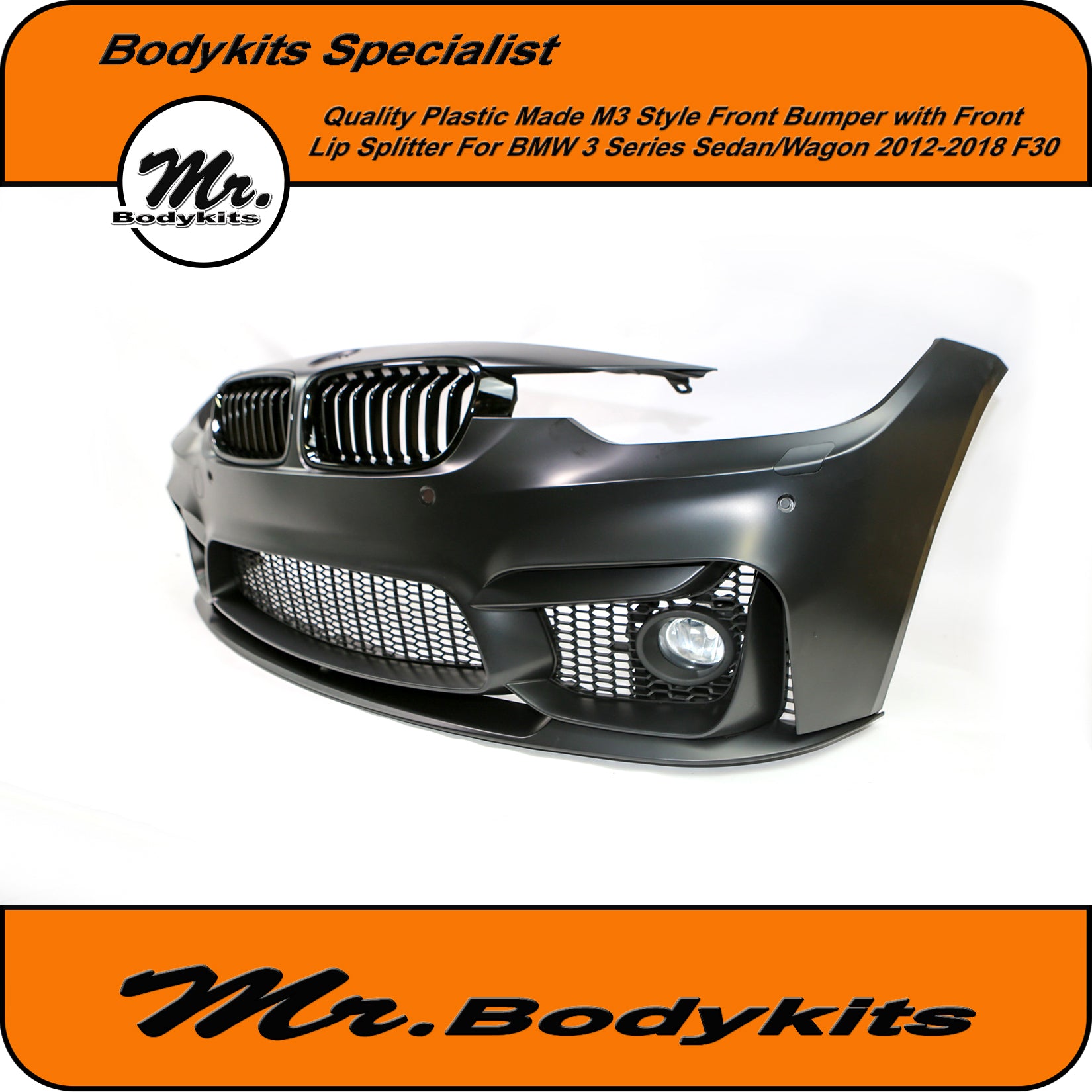M3 Style Quality Made Front Bumper With Front Lip For BMW 3 Series F30 ...