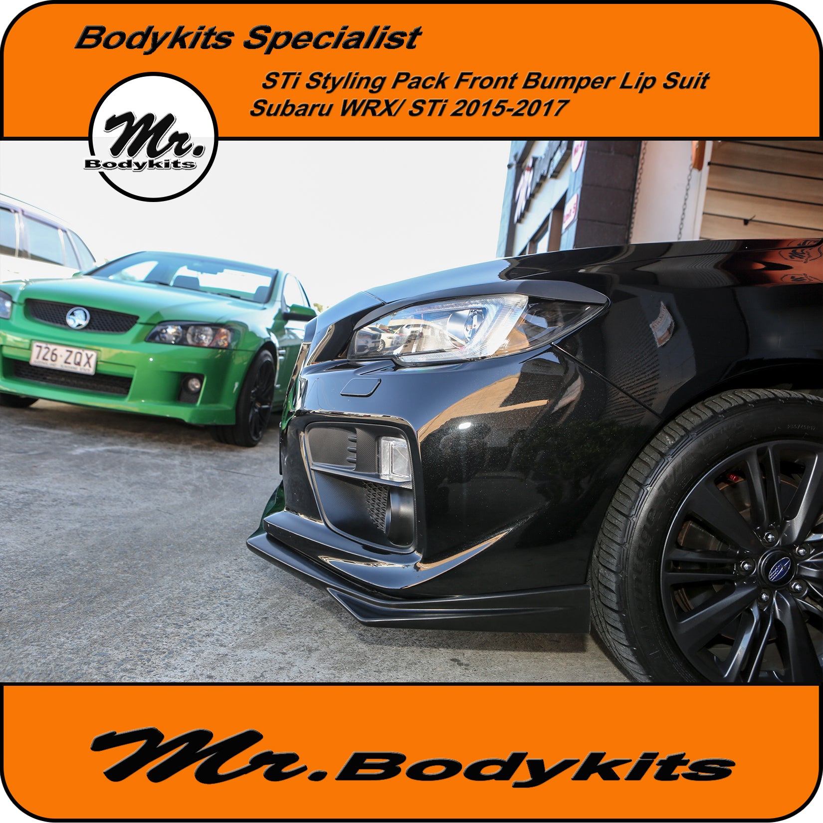 STi Styling Pack Front Bumper Lip Suit 2015-2017 Subaru WRX/STi with f ...