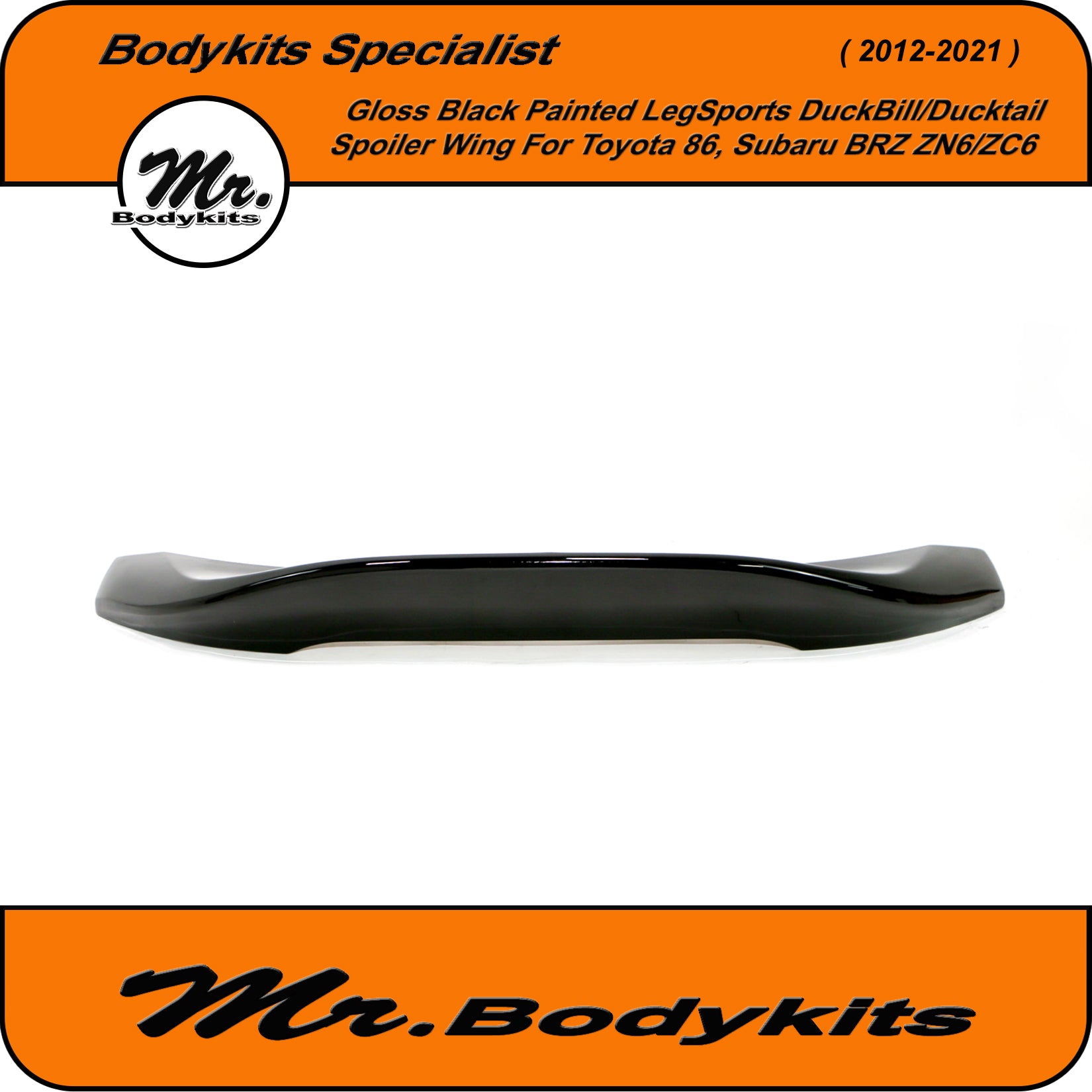 Toyota 86 / Subaru BRZ Ducktail Rear Spoiler - LegSport Style for ZN6 - Mr Bodykits