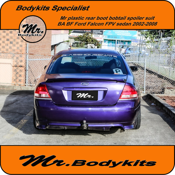 Ford BA BF Falcon FPV F6 Typhoon GT Plastic Rear Boot Bobtail Spoiler ...