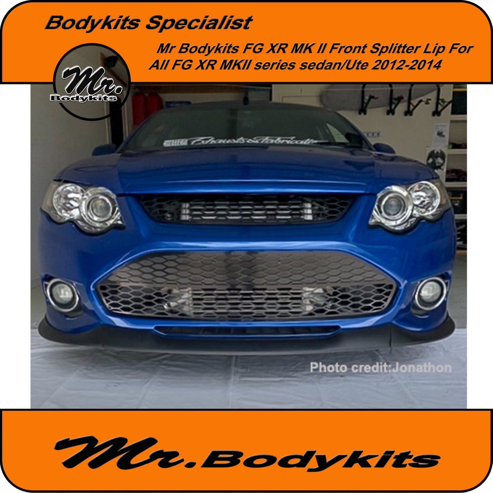 Mr Front Lip Splitter Suit Ford Falcon FG XR6/ XR8 MK 2 12-14 Front Bu